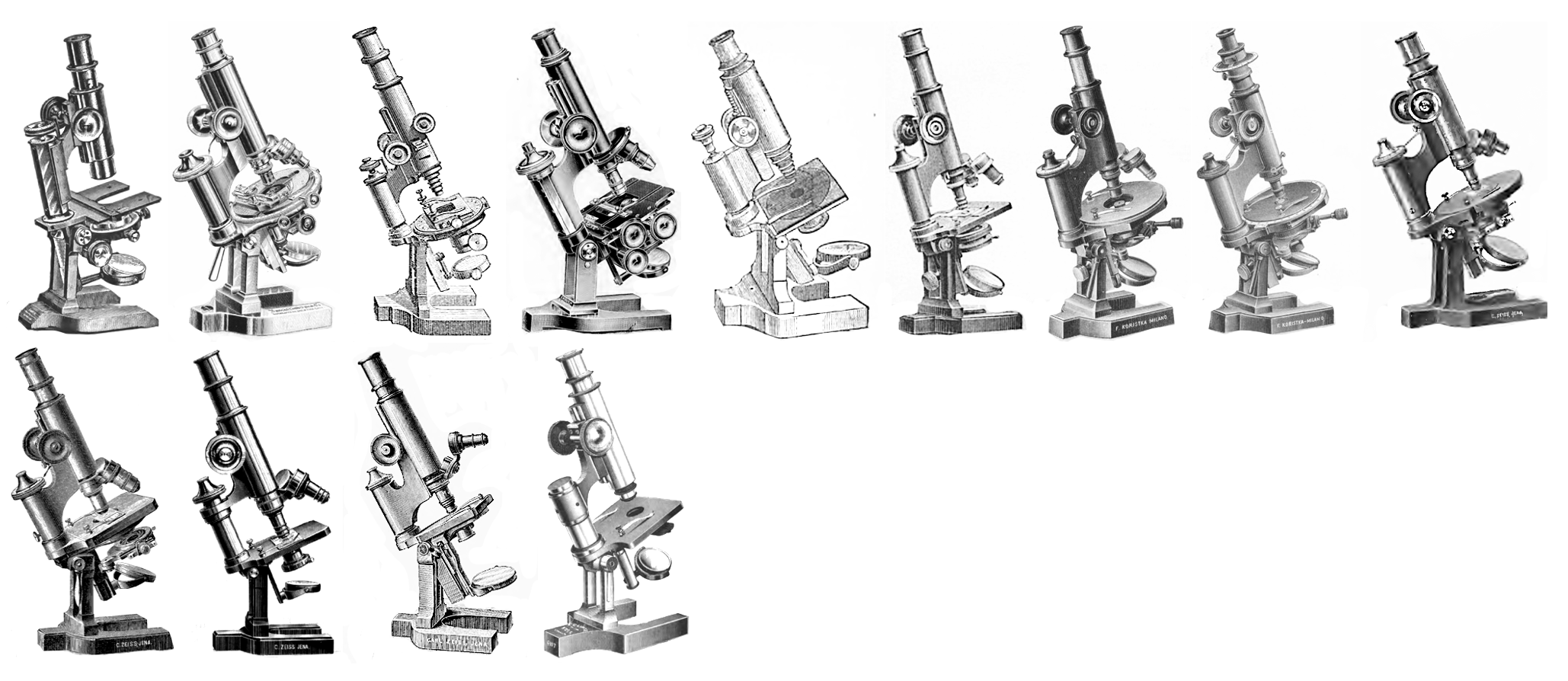 A group of microscopesDescription automatically generated with medium ...