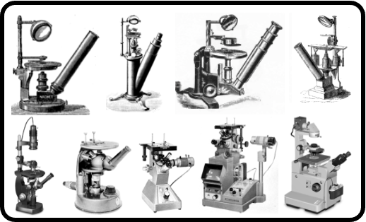 Collection of antique microscopes and other scientific instruments