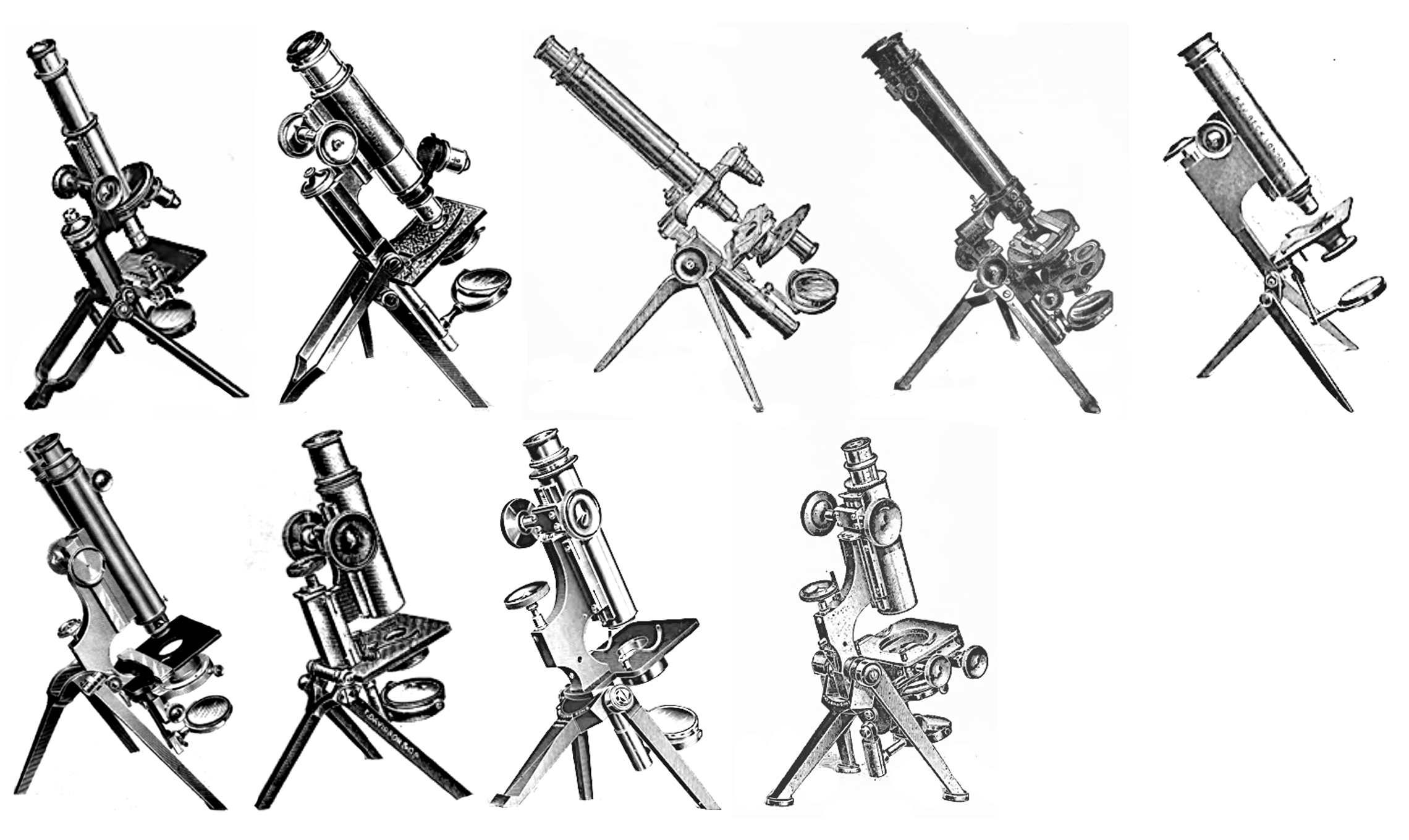 Several microscopes on tripodDescription automatically generated with ...