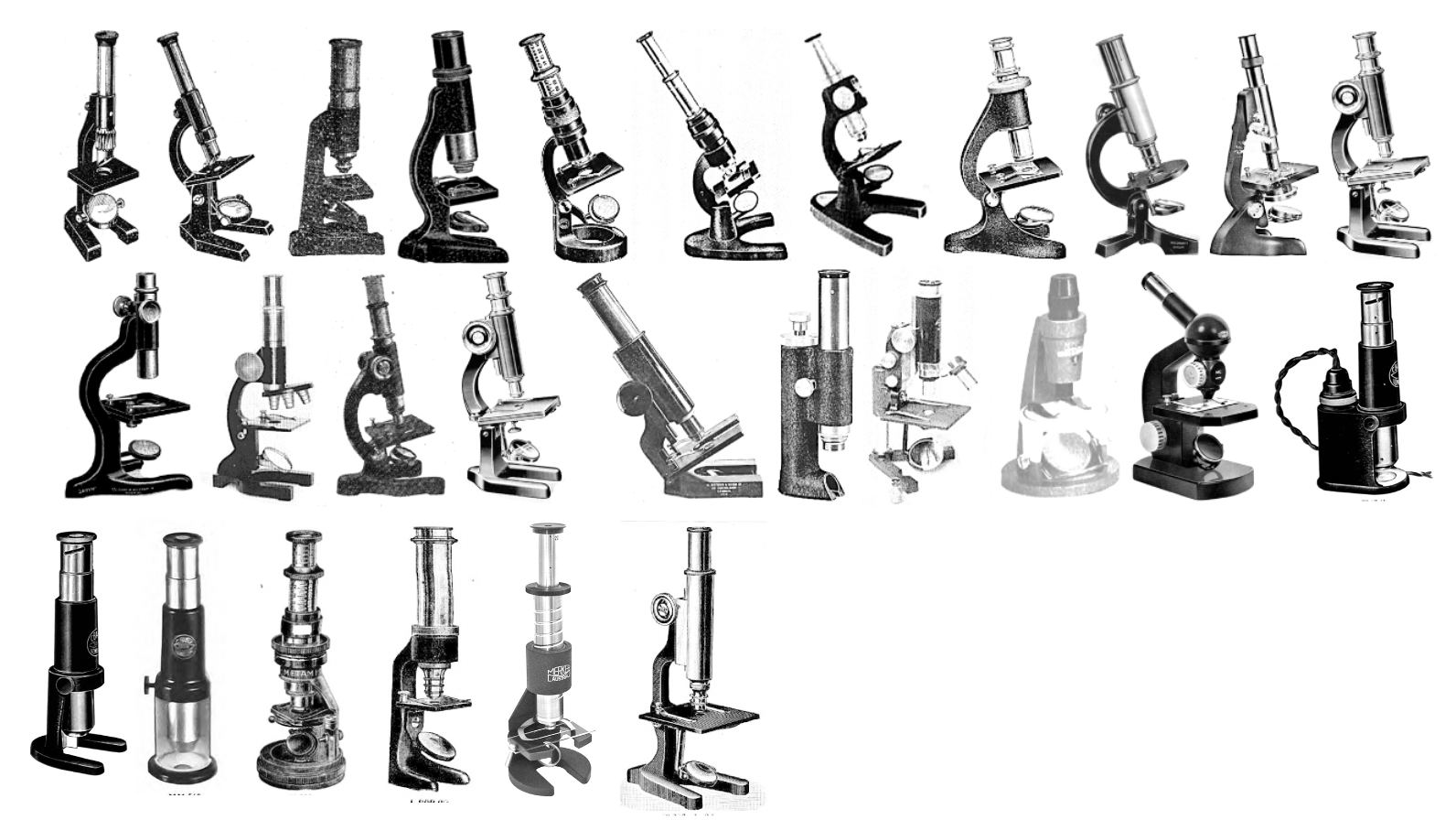 A collection of microscopesDescription automatically generated