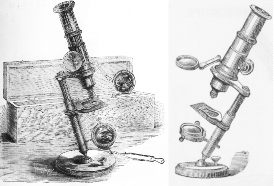 Figure 1. Simple inclinable microscope as engraved in the catalogues of ...